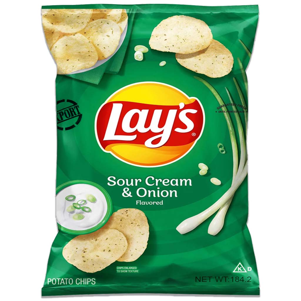 Lay's Sour cream & Onion Flavored Potato Crisps | Send Gifts to ...